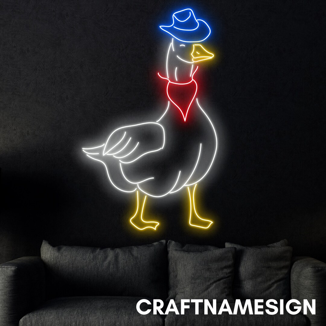 Cowboy Goose Neon Sign, Cowboy Goose Led Sign, Custom Neon Sign ...