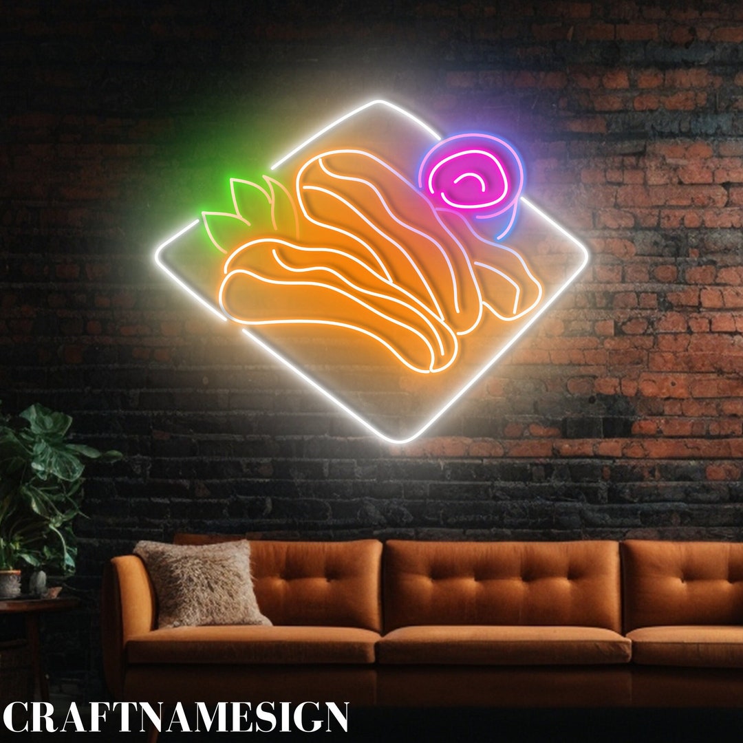 Barbecue Ribs Neon Sign, BBQ Ribs Led Sign, Custom Neon Led Lights, BBQ ...