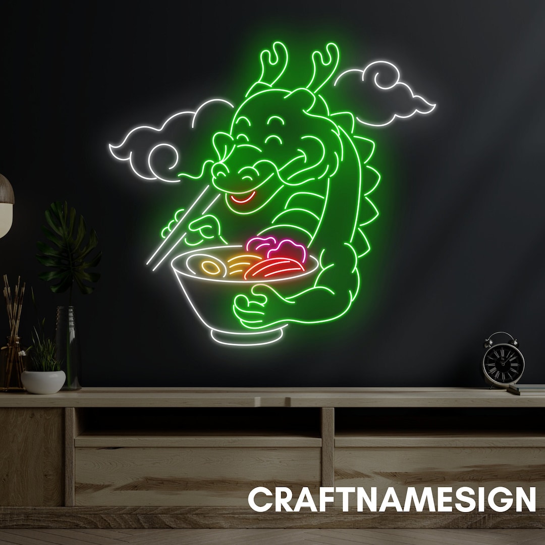 Dragon Ramen Neon Sign, Dragon Ramen Led Sign, Custom Neon Sign ...