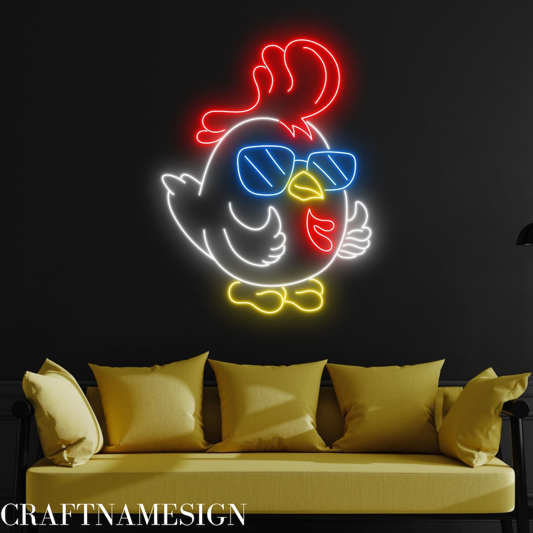 Baby Chicken Neon Sign, Fried Chicken Led Sign, Custom Neon Sign, Fried ...
