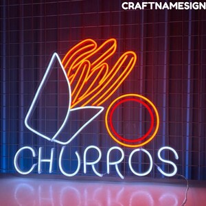 Churros Neon Sign, Spanish Churros Led Sign, Custom Neon Sign, Spanish ...