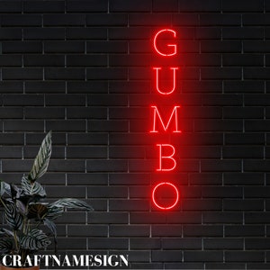 Gumbo Led Sign, Gumbo Neon Sign, Custom Neon Led Light, Gumbo ...