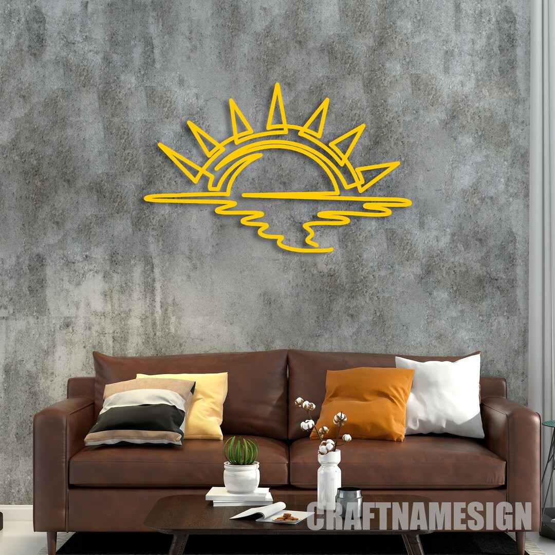 Sunrise Sunset Metal Wall Art, Sunrise Beach Metal Wall Decor, Sunset ...
