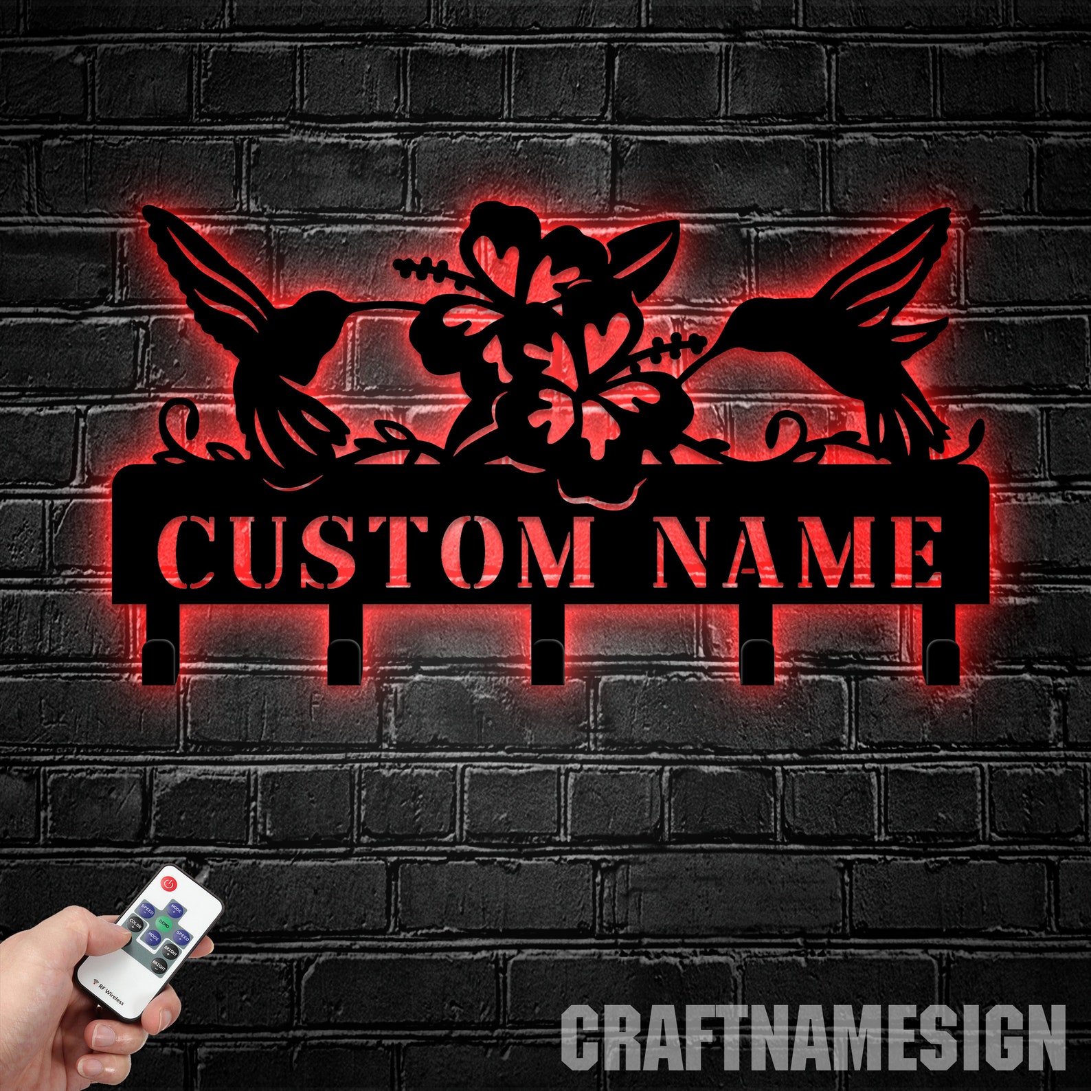 Custom Hummingbird Metal Key Holder, Hummingbird Decorative Key Holder ...
