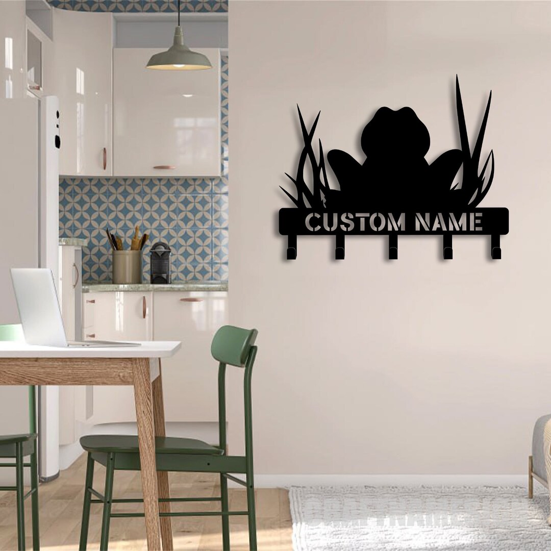 Custom Frog Animal Metal Key Holder, Animals Decorative Key Holder ...