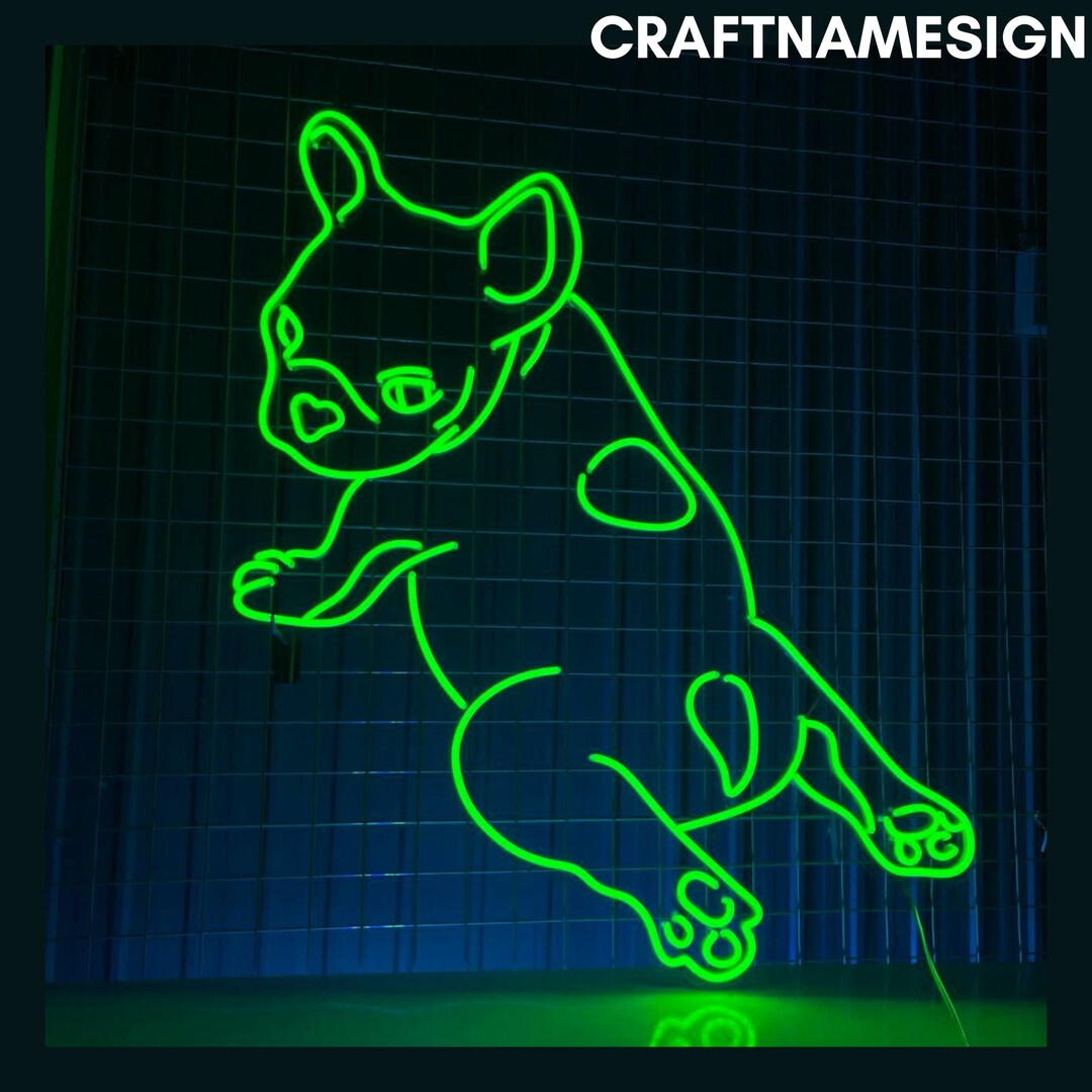 Cute Pug Dog Gymmer Neon Sign, Pug Dog Led Sign, Custom Neon Sign, Pug ...