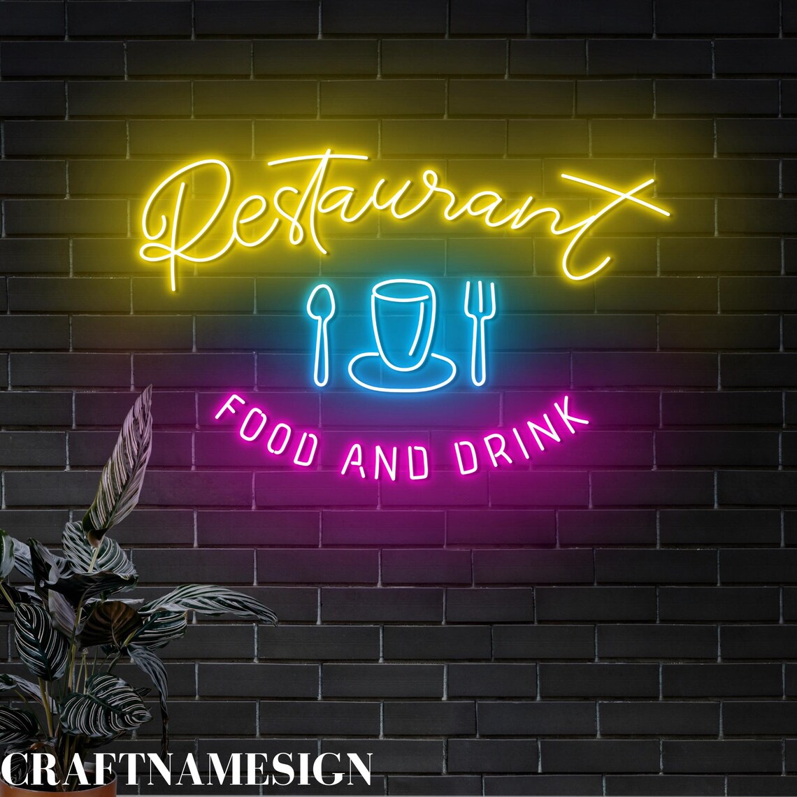 Restaurant Food and Drink Led Sign, Restaurant Neon Sign, Food Shop ...