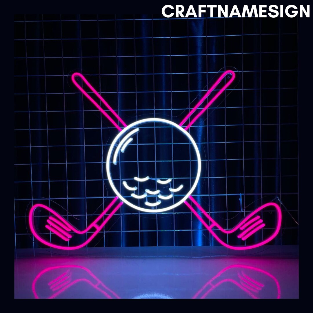 Playing Golf Neon Sign, Golfing Led Light Sign, Custom Neon Sign, Golf ...