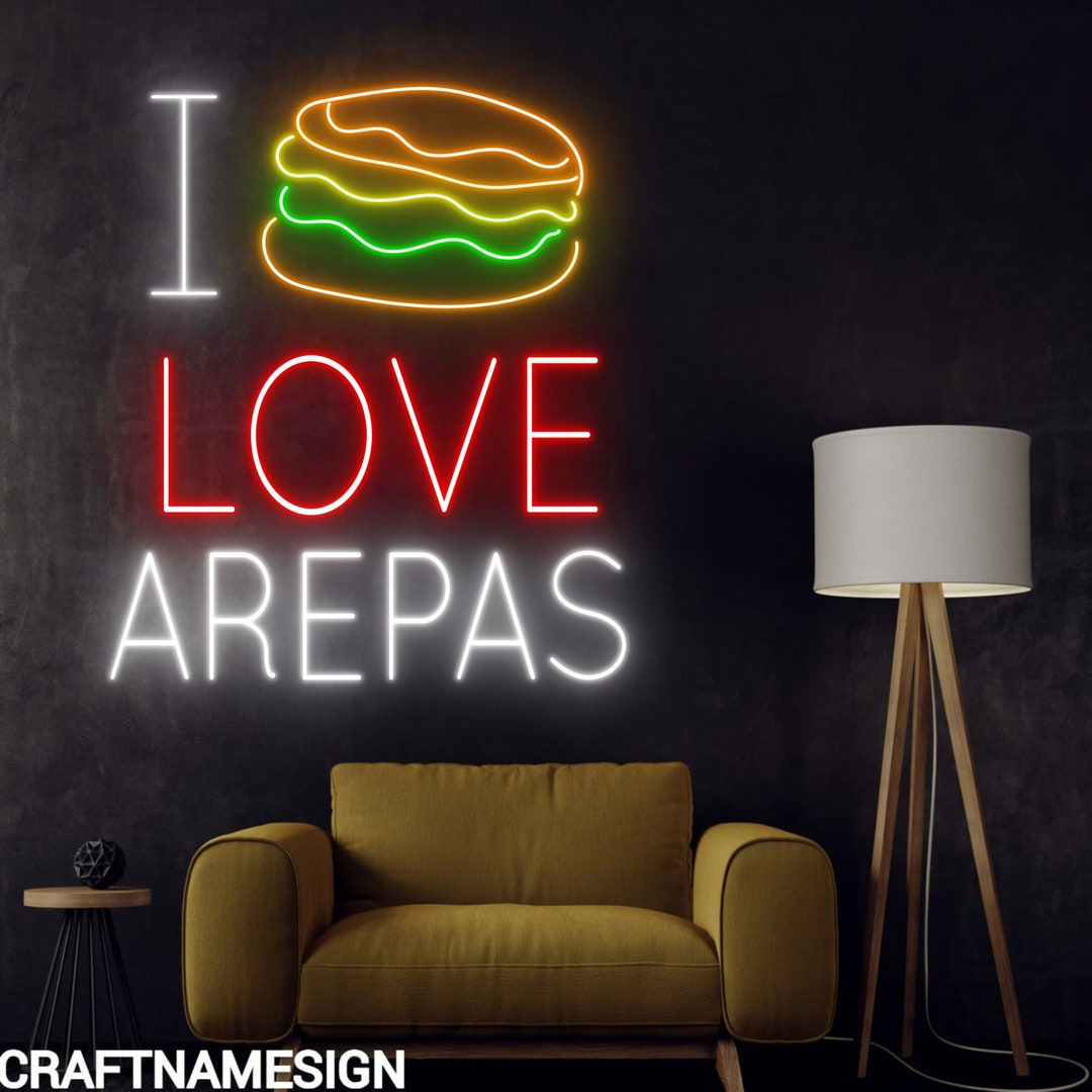 I Love Erapas Neon Sign, Erapas Led Sign, Custom Neon Sign, Colombian ...