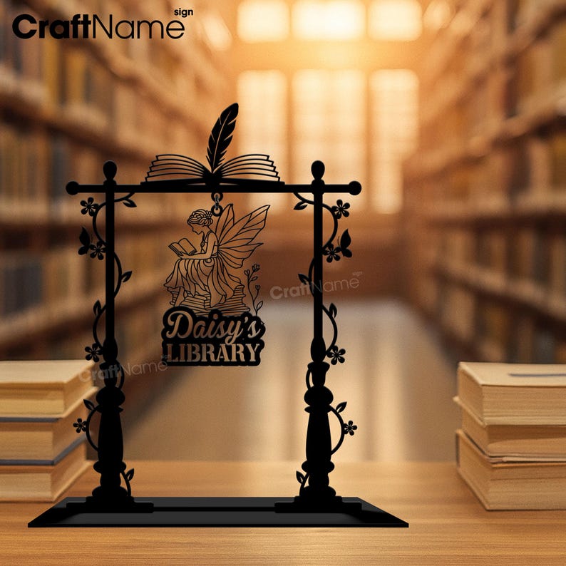 Personalized Fairy Signpost Metal Stand, Mini Signpost for Reading Nook ...