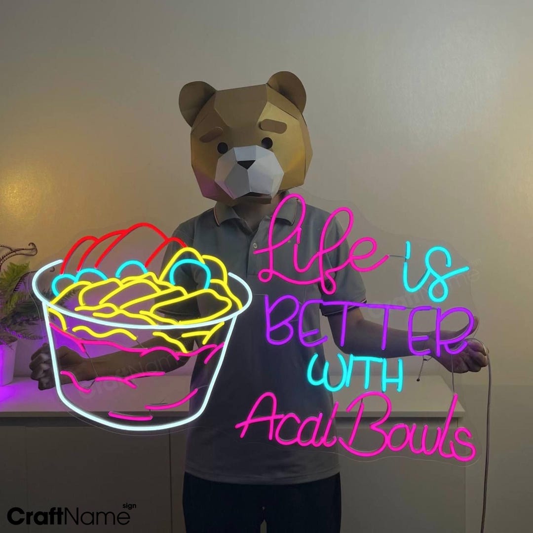 Life is Better With Acai Bowls Neon Sign, Acai Bowl Led Sign, Acai ...
