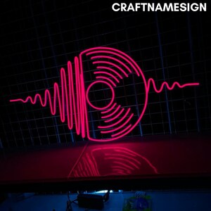 Vinyl Music Record Neon Sign, 90s Record Led Sign, Custom Neon Sign ...