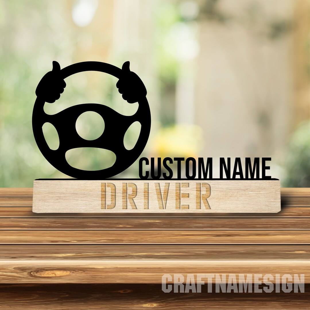 Custom Driver Desk Name Plate, Driver Metal Nameplate for Desk, Driver ...