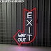 Exit Way Out Neon Sign, Exit Way Led Sign, Custom Neon Light, Store ...
