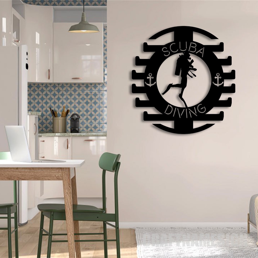 Custom Metal Scuba Diving Medal Hanger Wall Art Light, Diving Player ...