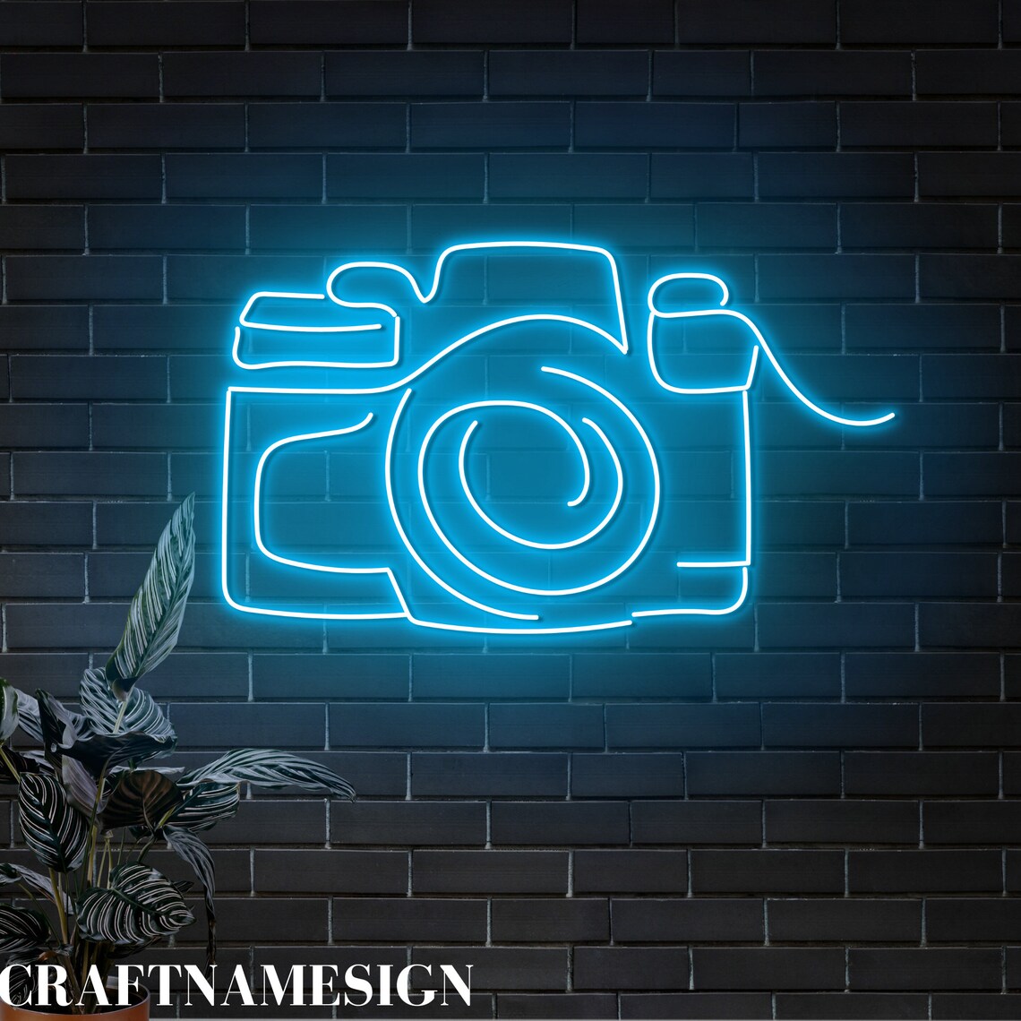 Photography Line Art Neon Sign, Camera Led Sign, Custom Neon Sign ...