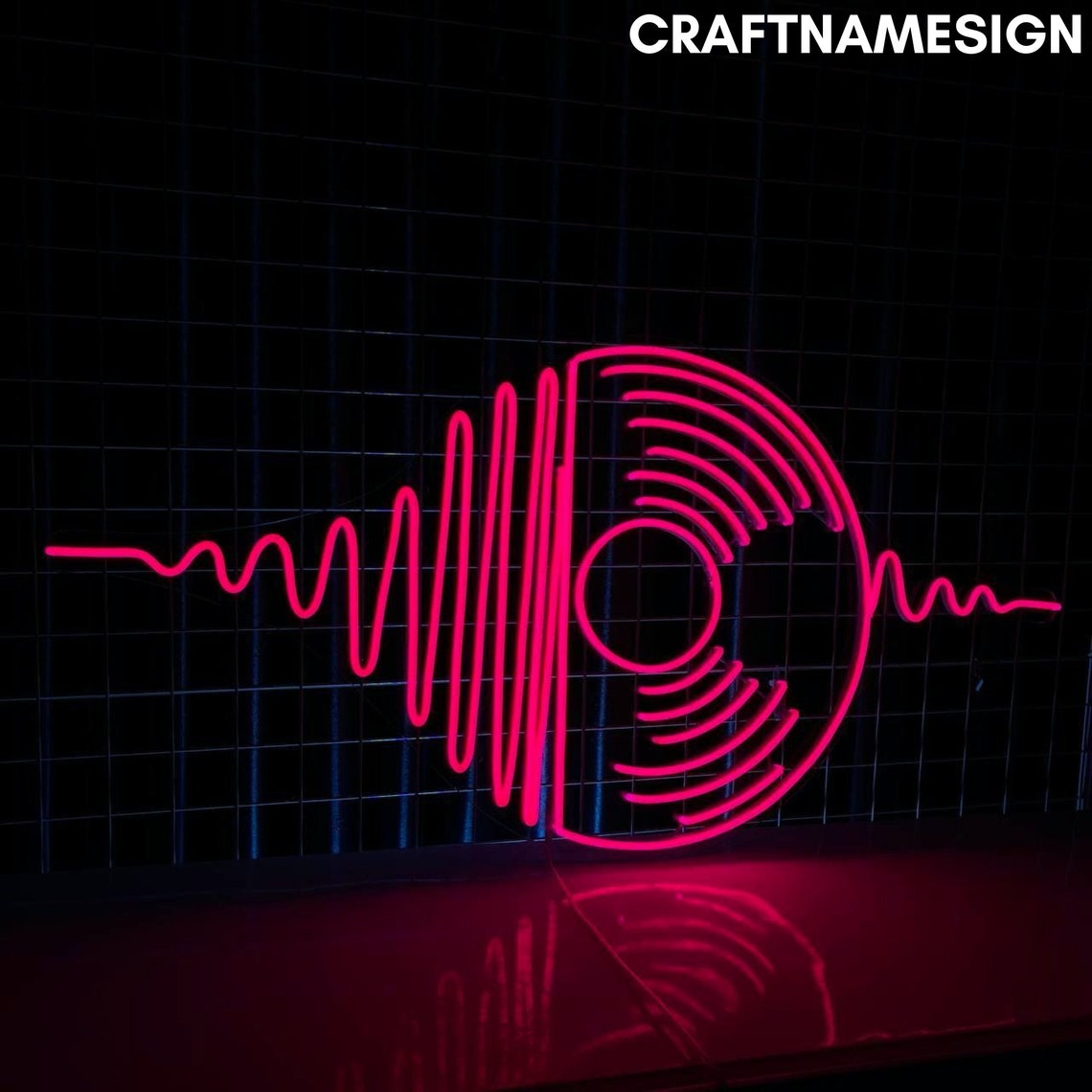 Vinyl Music Record Neon Sign, 90s Record Led Sign, Custom Neon Sign ...