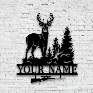 Outdoor Hunting Metal Wall Art LED Light - Personalized Outdoor Hunting ...