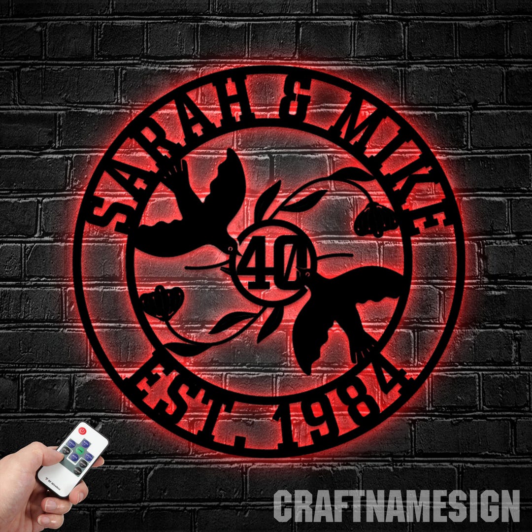 Custom 1984 Anniversary Metal Wall Art, Vintage 1984 Metal Sign, 40th ...