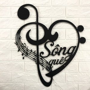 Custom Music Notes Metal Wall Art LED Light - Personalized Music Notes ...
