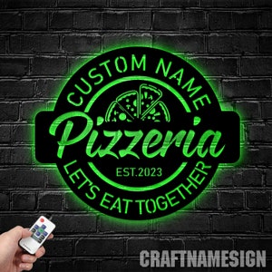 Custom Pizzeria Sign, Pizza Sign, Shop Sign, Kitchen Decor ...