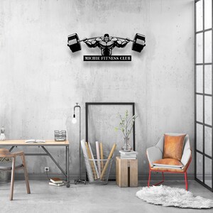 Custom Powerlifting Workout Metal Wall Art LED Light - Personalized ...