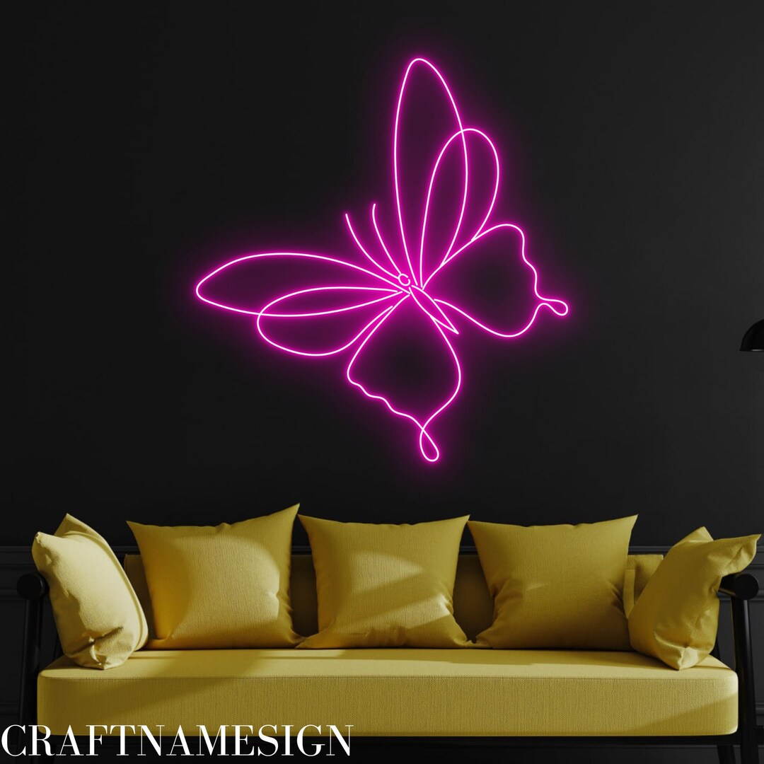 Butterfly Neon Sign, Butterfly Led Sign, Custom Neon Sign, Butterfly ...