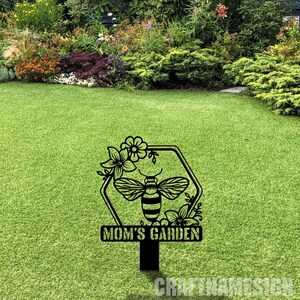Custom Bee Garden Memorial Stake, Grave Marker, Sympathy Plaque, Bee ...