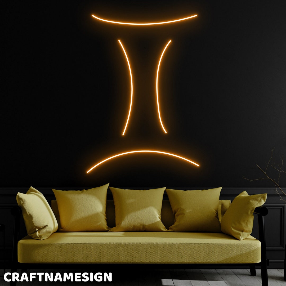 Gemini Neon Sign, Gemini Led Sign, Custom Neon Sign, Gemini Zodiac ...