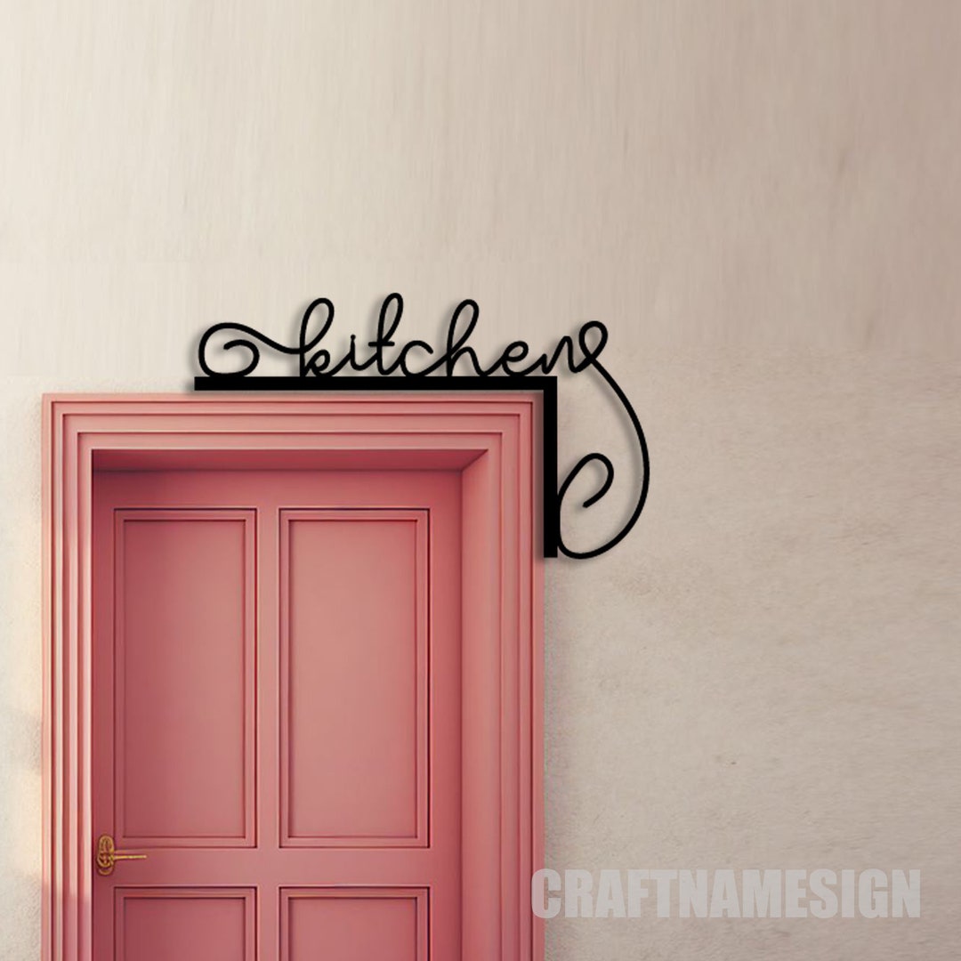 Basic Kitchen Door Corner Metal Wall Art, Kitchen Door Topper, Kitchen ...