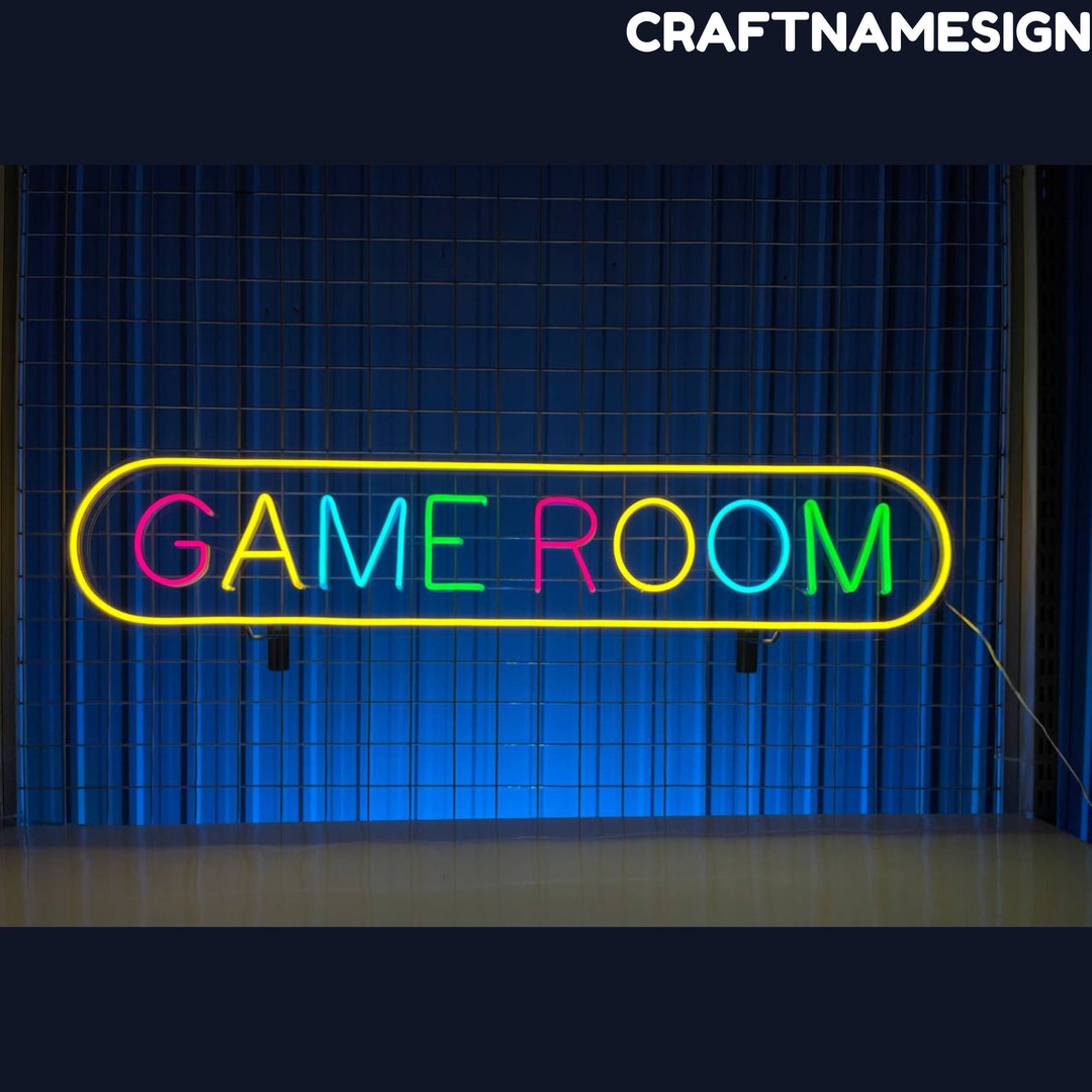 Game Room Neon Sign, Game Room Led Sign, Custom Neon Sign, Game Bar ...