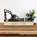 Custom Wooden Excavator Driver Desk Name Plate, Excavator Metal ...