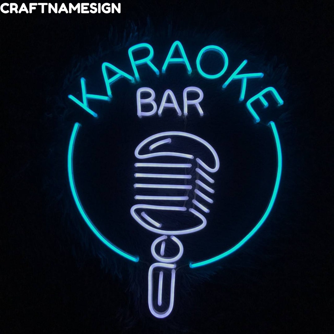 Karaoke Bar Neon Sign, Karaoke Club Led Sign, Custom Neon Sign, Music ...