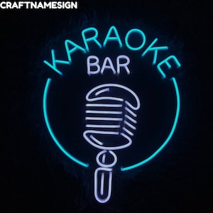 Karaoke Bar Neon Sign, Karaoke Club Led Sign, Custom Neon Sign, Music ...