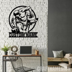 Custom MMA Fighter Metal Sign, MMA Fighter Metal LED Decor ...