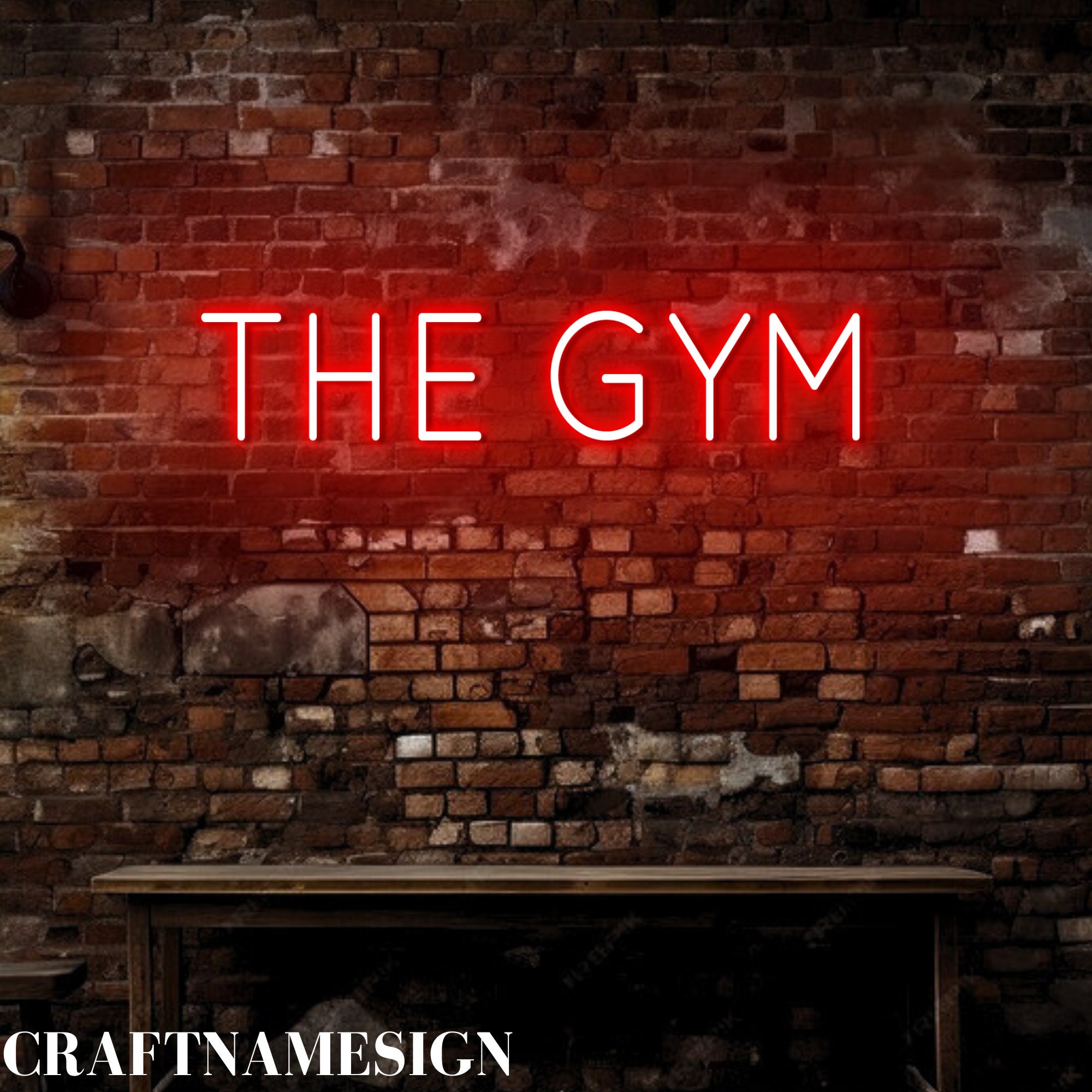 The Gym Neon Sign for Gym and Fitness Club Led Decoration, Custom Neon ...