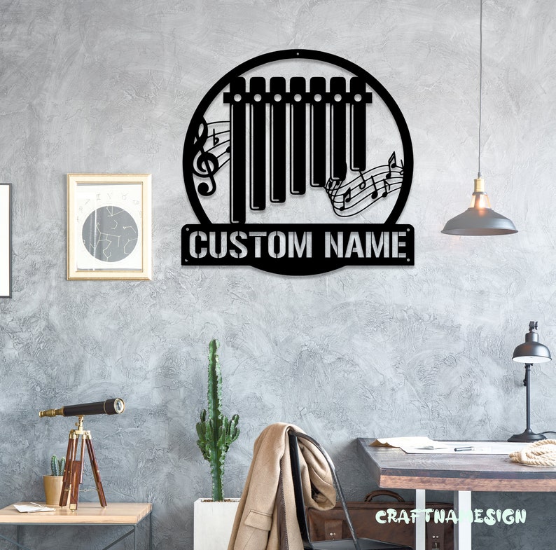 Custom Panpipe Musical Instrument Metal Wall Art LED Light - Etsy