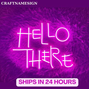 Hello There Neon Sign, Hell Here Led Sign, Custom Neon Sign, Spooky ...