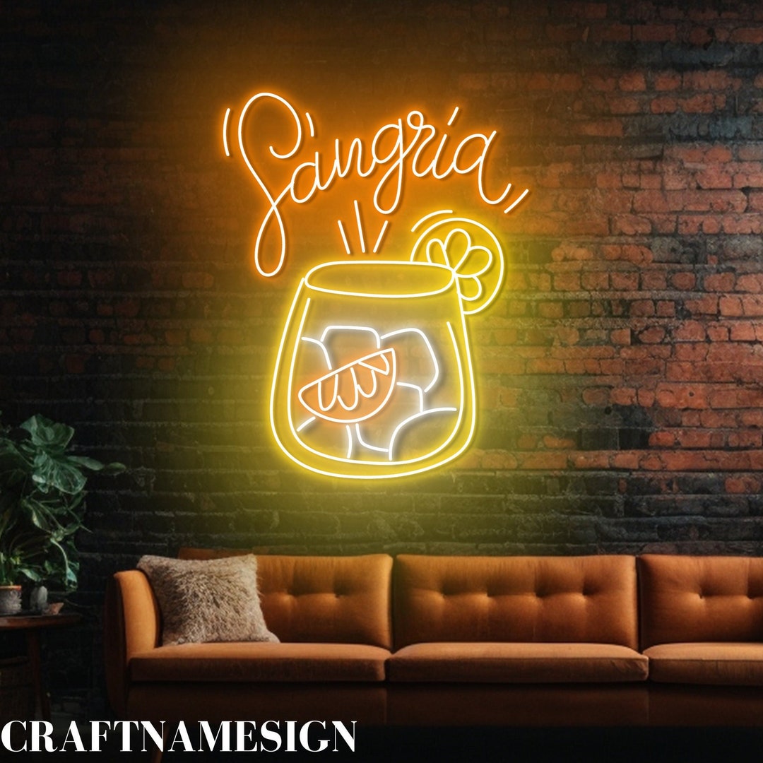 Sangria Neon Sign, Spanish Sangria Led Sign, Custom Neon Sign, Spanish ...