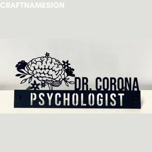 Custom Wooden Psychologist Desk Name Plate, Psychologist Metal ...