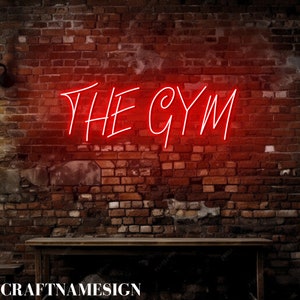 The Gym Neon Sign, the Gym Led Sign , Custom Neon Sign, Body Building ...