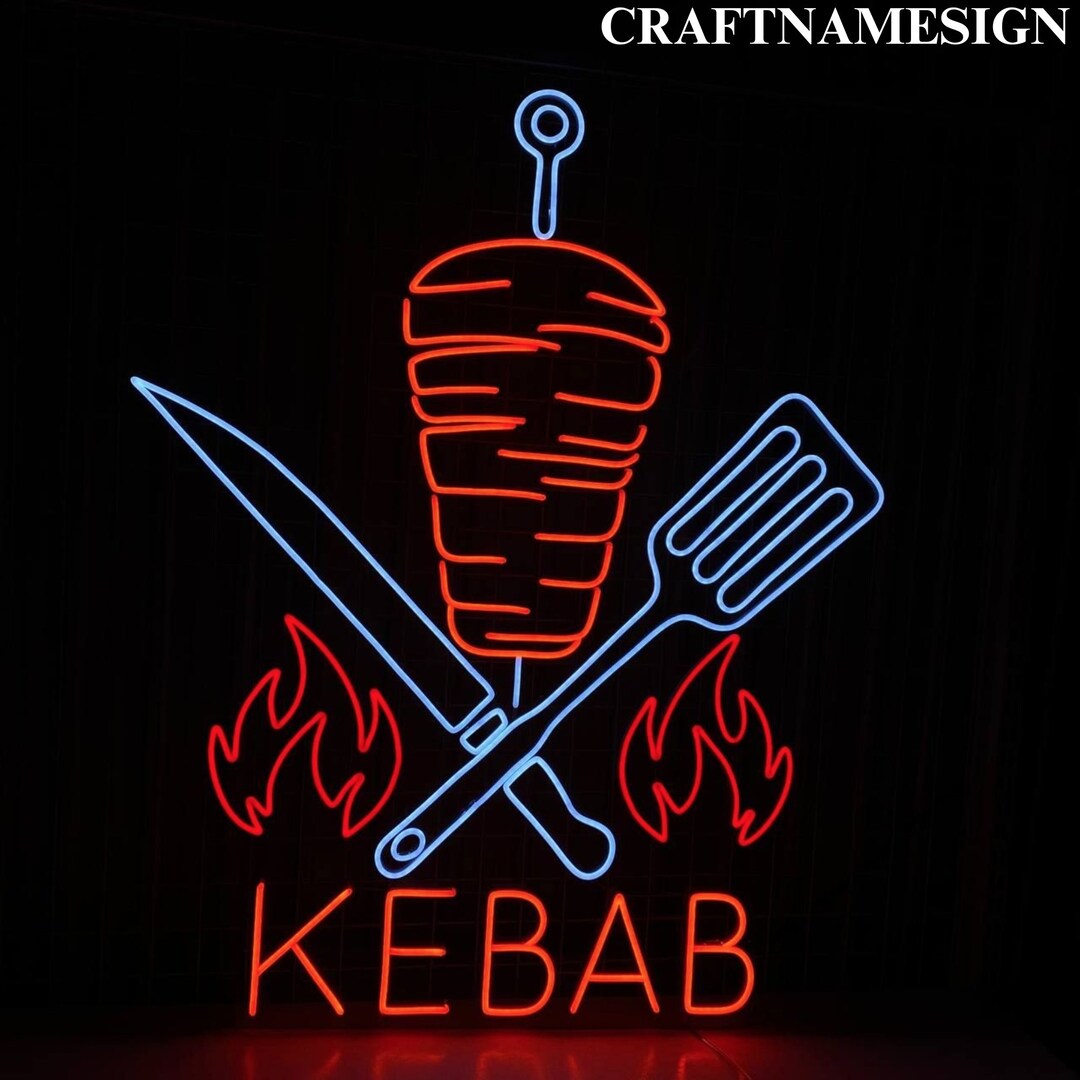 Kebab Neon Sign, Doner Kebab Led Sign, Custom Neon Sign, Kebab ...