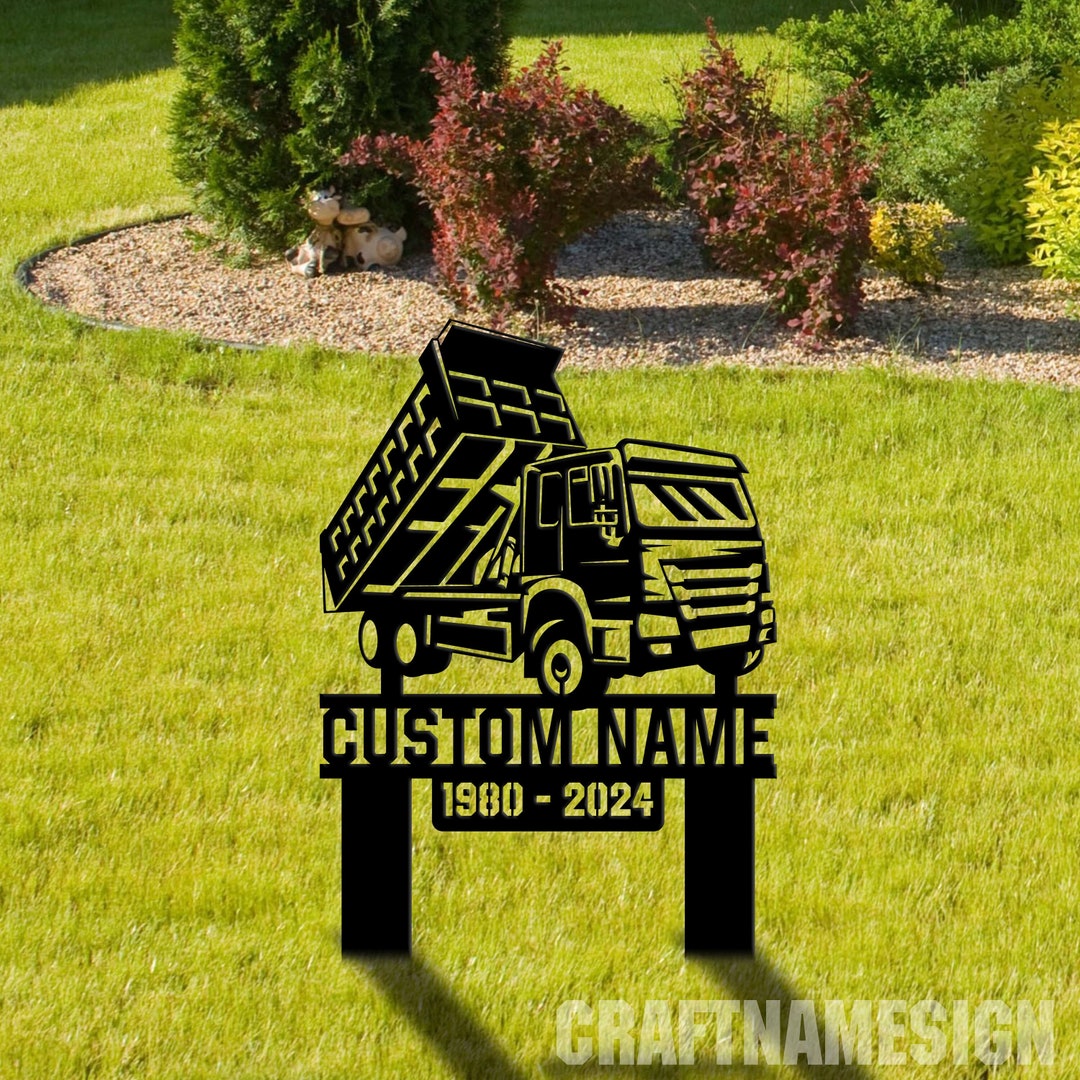 Custom Truck Drivers Memorial Stake, Truck Drivers Memorial Plaque With ...