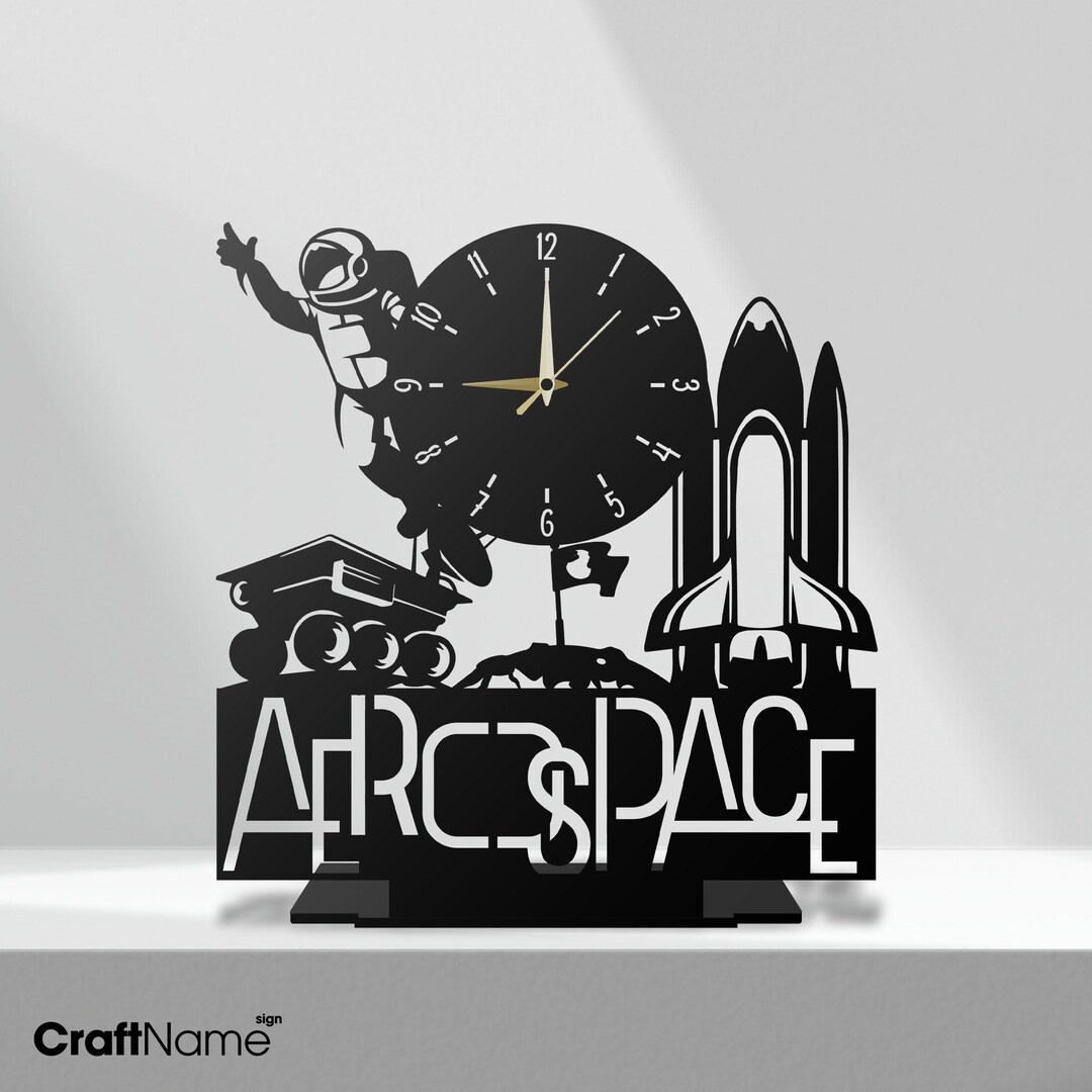 Aerospace Engineer Desk Clock Metal Sign, Personalized Aerospace ...
