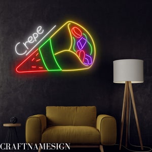 Crepe Cake Led Sign, French Crepe Cake Neon Sign, Custom Neon Sign ...