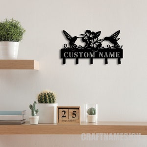 Custom Hummingbird Metal Key Holder, Hummingbird Decorative Key Holder ...