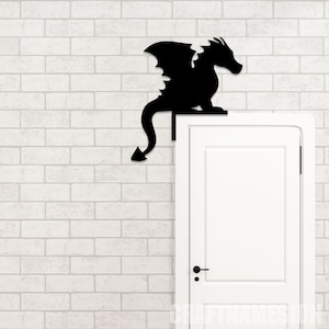 Dragon Door Frame Corner Metal Wall Art, Dragon Door Topper Sign ...