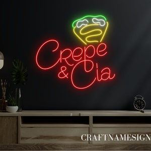 Crepe & Cia Neon Sign, Crepe Cake Led Sign, Custom Neon Sign, Cake ...