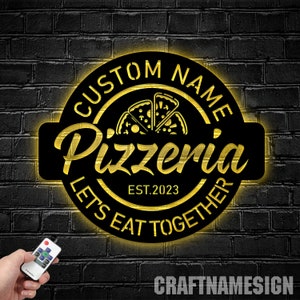 Custom Pizzeria Sign, Pizza Sign, Shop Sign, Kitchen Decor ...