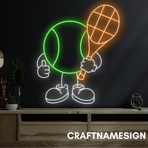 Tennis Neon Sign, Tennis Led Sign, Custom Neon Sign, Tennis Shop Wall ...